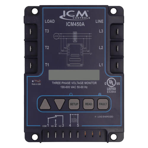 PROTECTOR DE FASE DIGITAL TRIFASICO PROGRAMABLE ICM (V: 190-630) | typ.mx